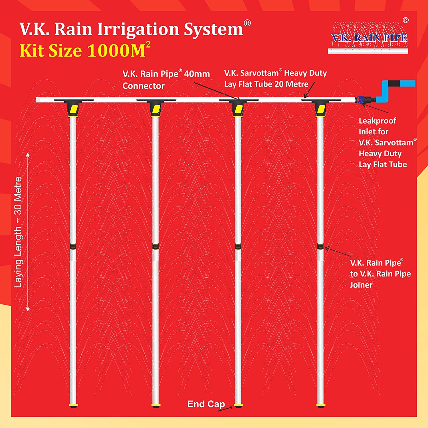 Buy Rain Pipe Irrigation System -V.K Group India